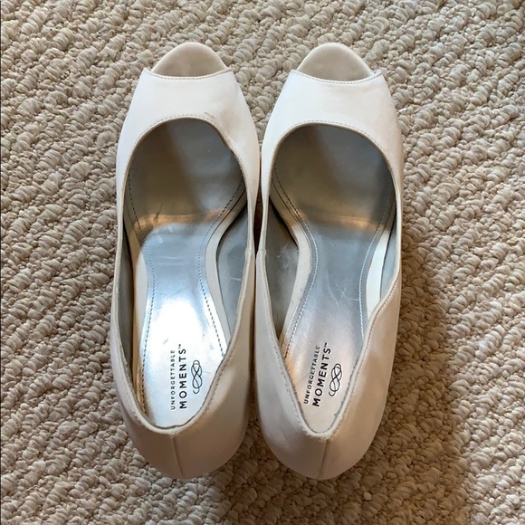 Shoes | Offwhite Heels With Sparkly Heel | Poshmark